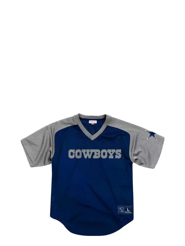 Mitchell & Ness Dallas Cowboys V-neck T-shirt - Blue