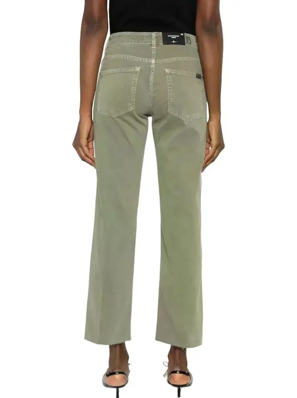 7 For All Mankind Calie Straight Ankle Jeans - Green