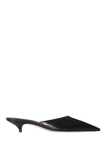 THE ROW Lissa Kitten Mule - Black