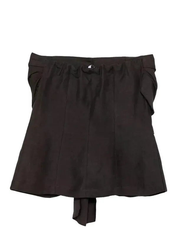 Liviana Conti Button Tie Top - Brown