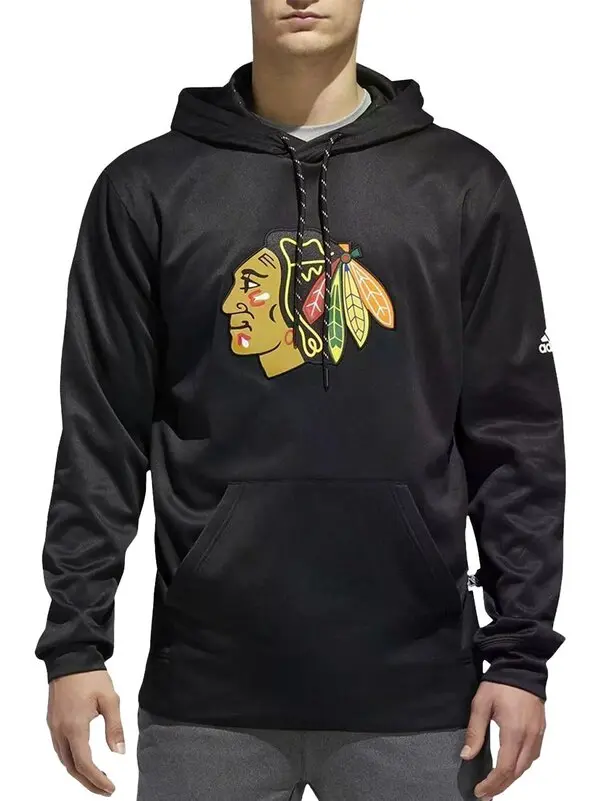 Adidas Nhl Chicago Blackhawks Hoodies - Black