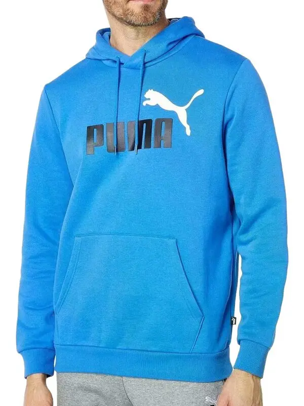PUMA Essential Big Logo Fleece Hoodie - Blue
