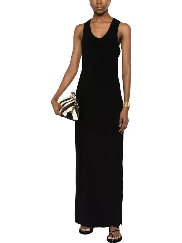 Norma Kamali Racer Long Maxi Dress - Black