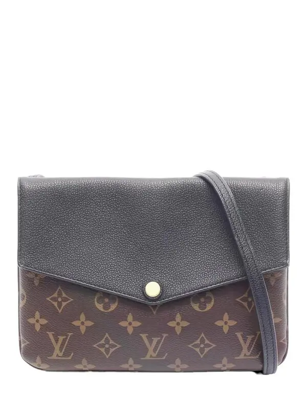 LOUIS VUITTON 2016 Twice Monogram Leather Shoulder Bag - Brown