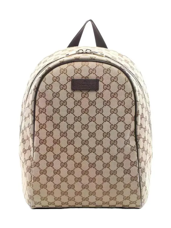 Gucci 2010s Gg Canvas Leather Backpack - Neutrals