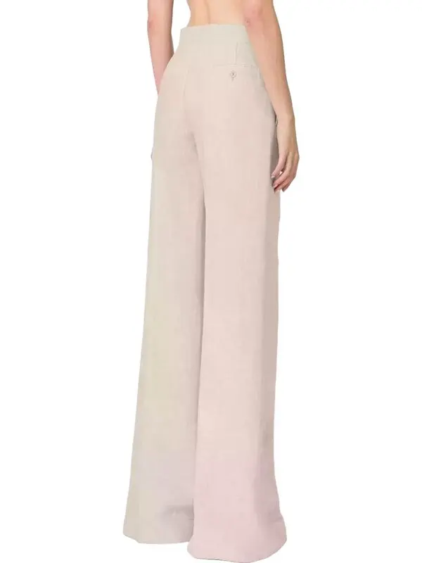 Max Mara Palazzo Linen Trousers - Neutrals