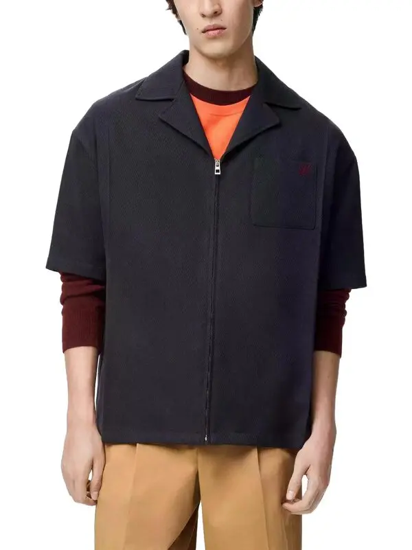 Loewe Logo-embroidered Shirt - Blue
