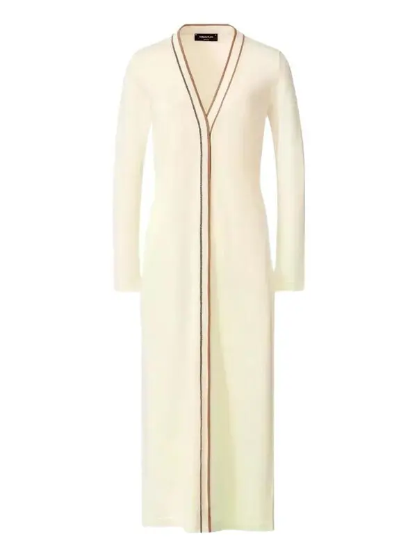 Fabiana Filippi V-neck Cardigan With Trimmed Edge - Neutrals