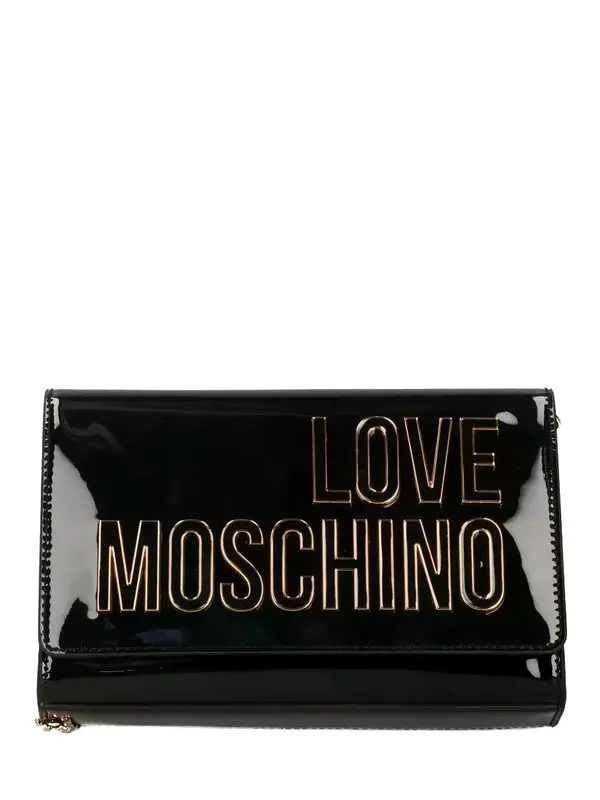 Moschino Logo Lettering Cross Body Bag - Black