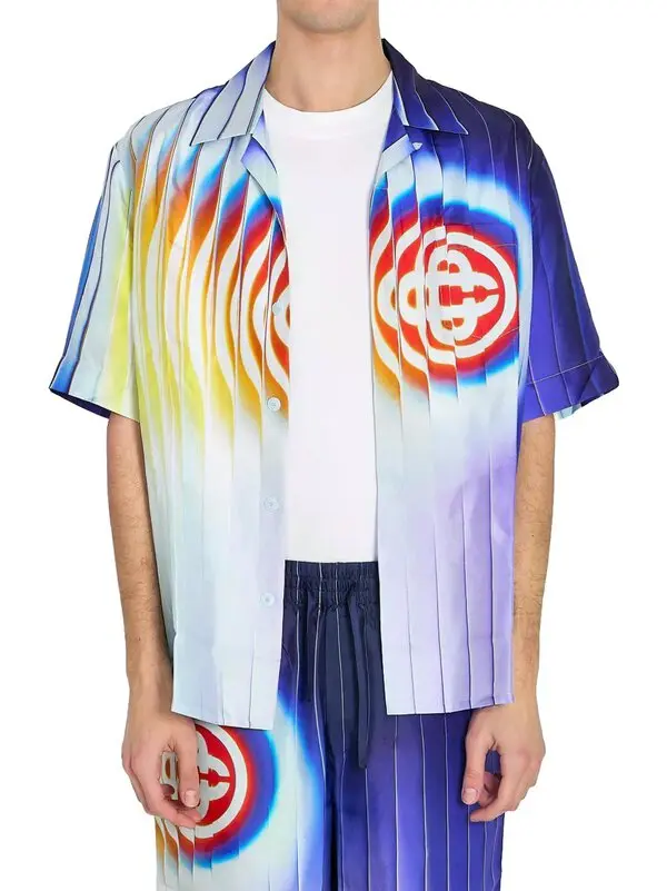 Casablanca Shockwave Silk Shirt - Blue