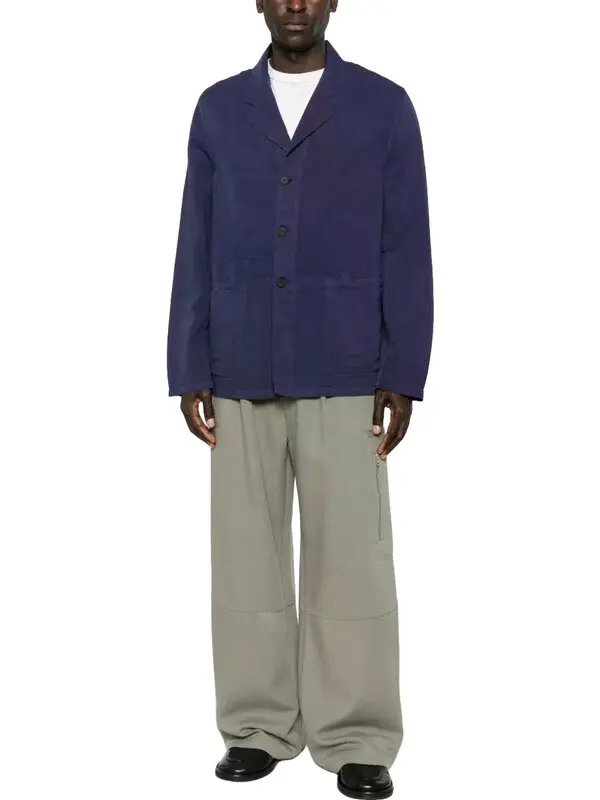 Studio Nicholson Patch-pocket Single-breasted Jacket - Blue