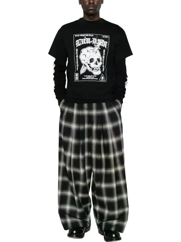 LỰU ĐẠN Skull-print T-shirt - Black