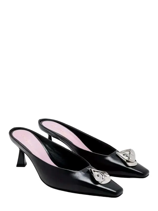 TITI ADESA Ego Flower-detail Mules - Black