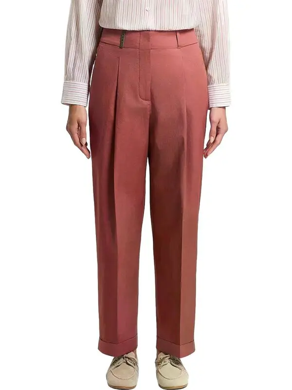 Peserico Pleated Trousers - Red
