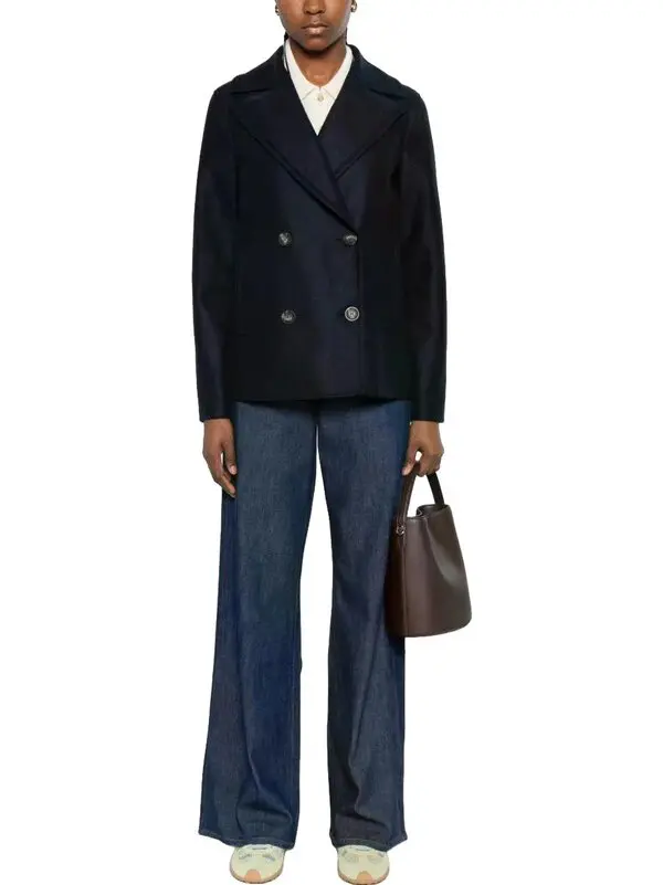 Harris Wharf London Double-breasted Jacket - Blue