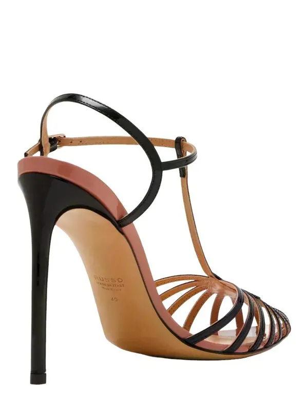 FRANCESCO RUSSO Strappy Buckle Fastening Sandals - Black