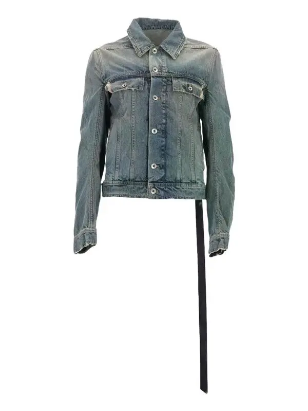 Rick Owens Distressed Jacket - Blue