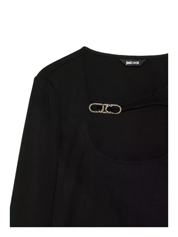 Just Cavalli Cut-out Detail Top - Black