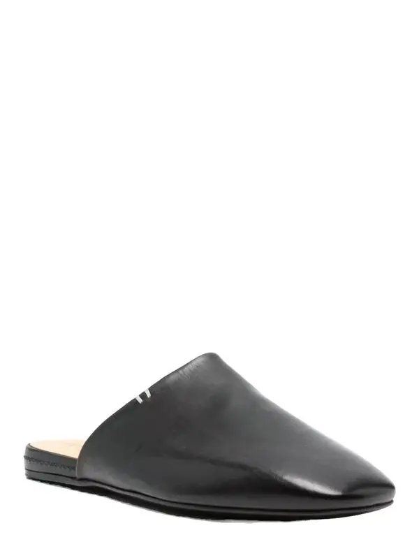 Premiata Pointed Toe Slip-on Flats - Black