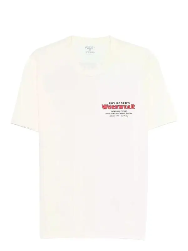 ROY ROGER'S Short-sleeve Print-detail T-shirt - Neutrals