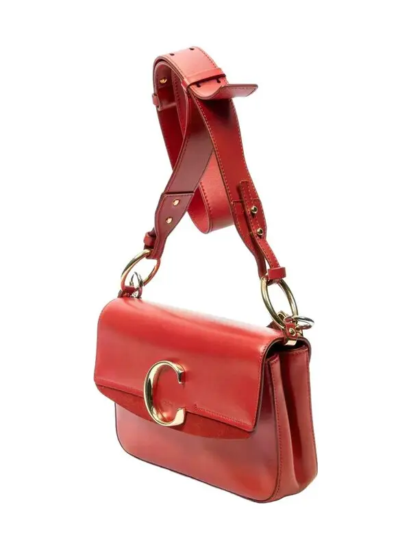 Chloé Small C Shoulder Bag - Red
