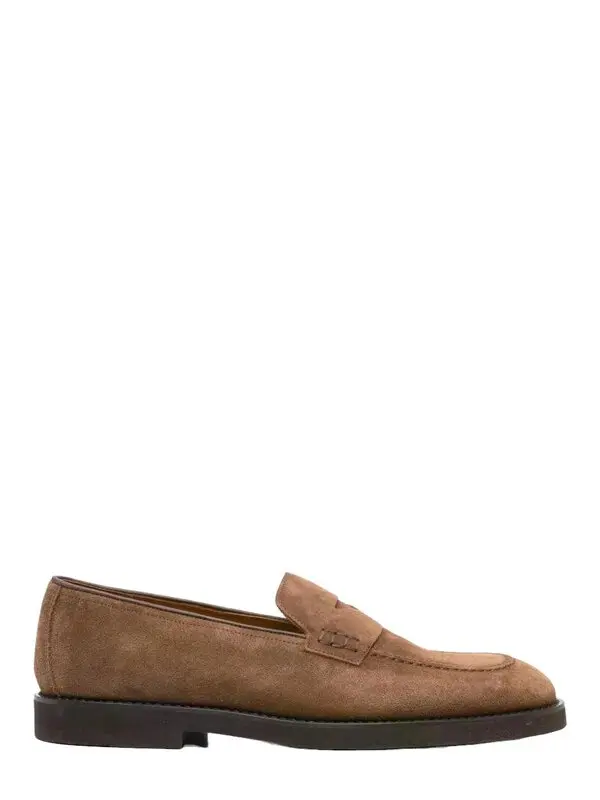 DOUCAL'S Panelled Suede Loafers - Brown