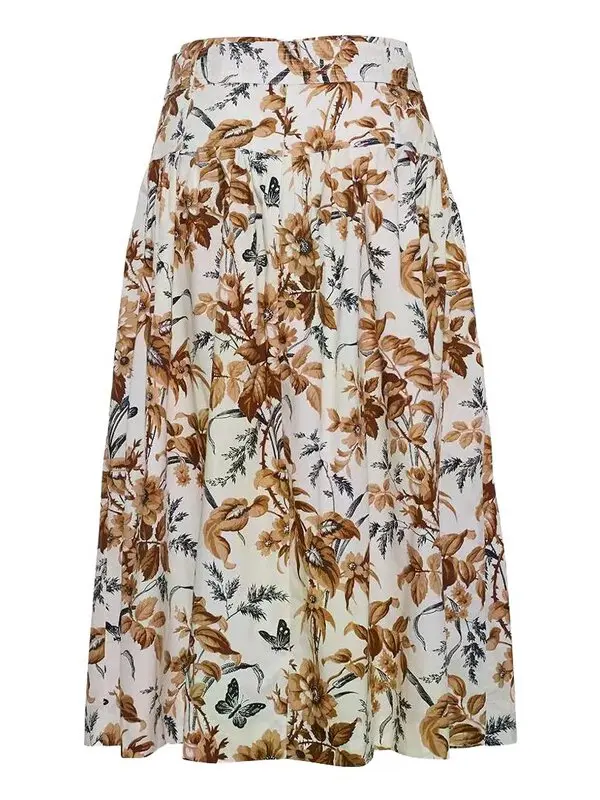 Cara Cara Jiya Floral Midi Skirt - Neutrals