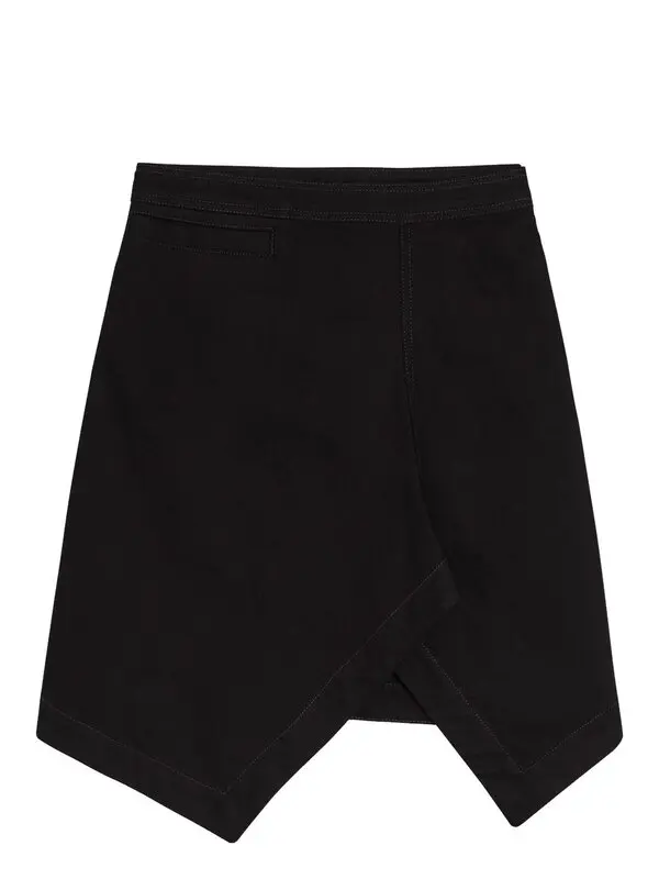 LEMAIRE Asymmetrical Denim Mini Skirt - Black