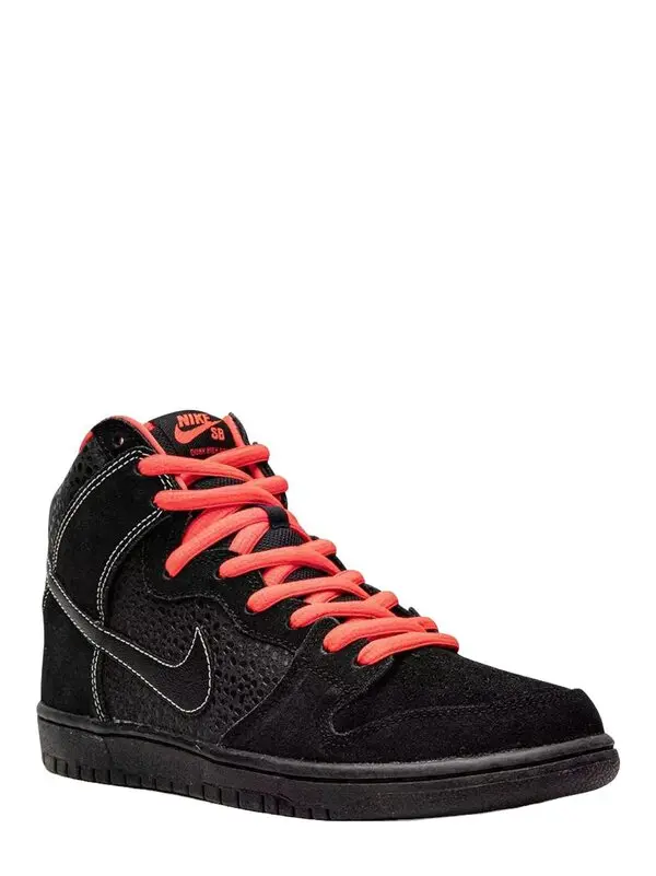 Nike Sb Dunk High Pro /atomic Red Sneakers - Black
