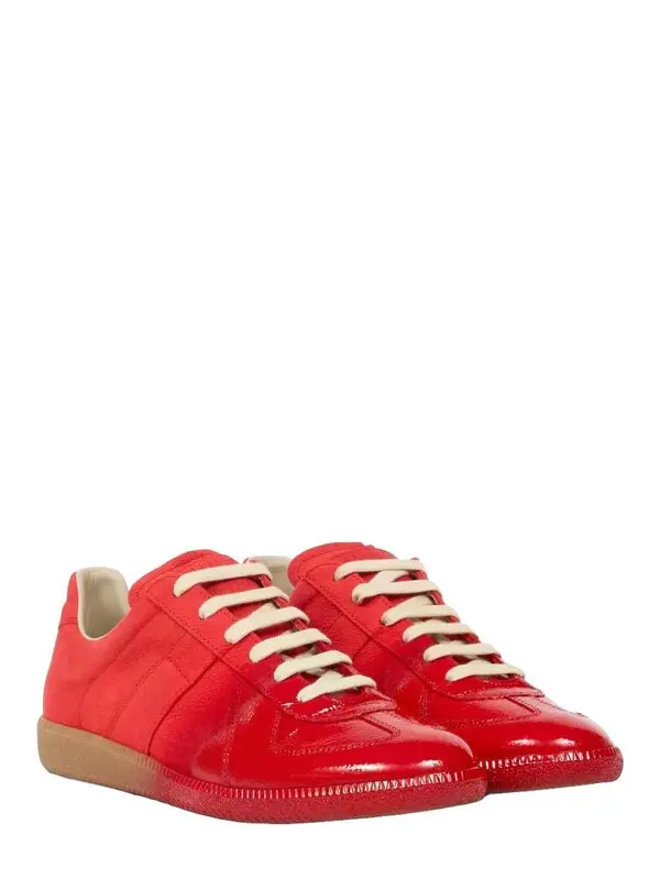 MAISON MARGIELA Replica Low-top Leather Sneakers - Red