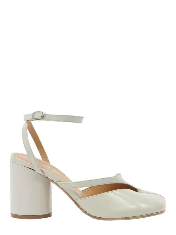 MAISON MARGIELA Tabi Cut-out Leather Pumps - Grey