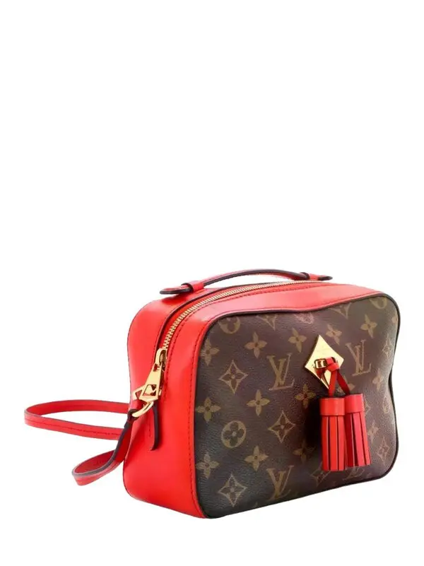 LOUIS VUITTON Monogram Canvas Leather Crossbody Bag - Brown