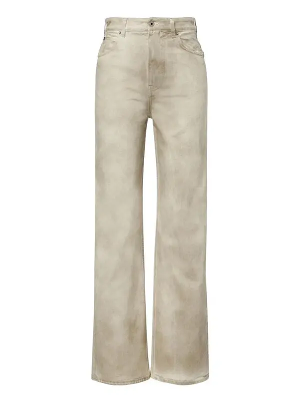 Loewe Wide-leg Jeans In Light Grey - Beige