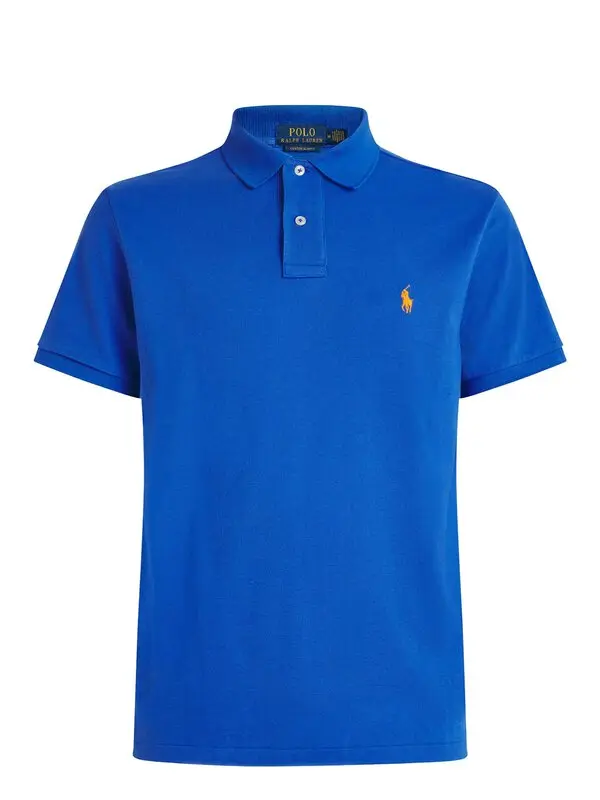 Polo Ralph Lauren Cotton Mesh Custom-fit Polo Shirt - Blue