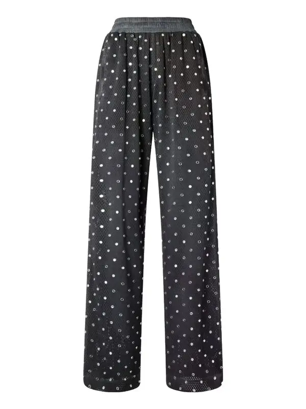 Pinko Mesh Trousers With Mirror Detail - Grey