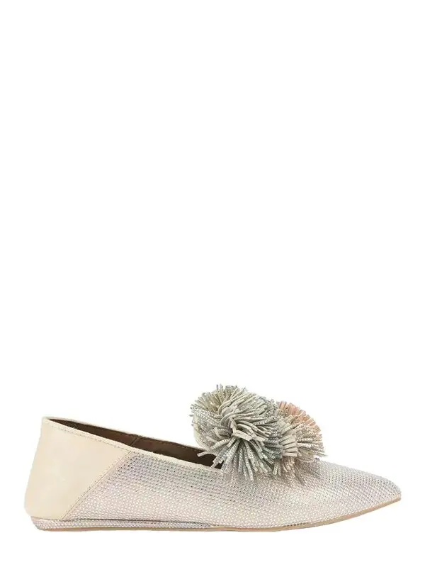 Kurt Geiger Pointed Toe Pom-pom Loafers - Neutrals