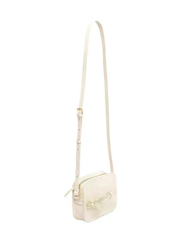 Patrizia Pepe Fly Plaque Crossbody Bag - Neutrals