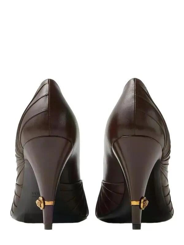 Versace Leather Pumps 90 Mm - Brown