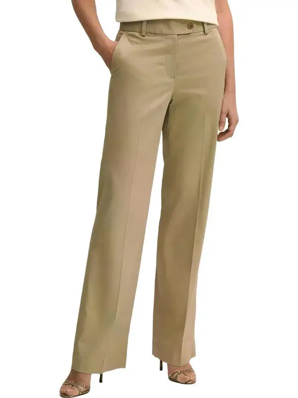 Brooks Brothers Advantage Tailored Wide-leg Trousers - Neutrals