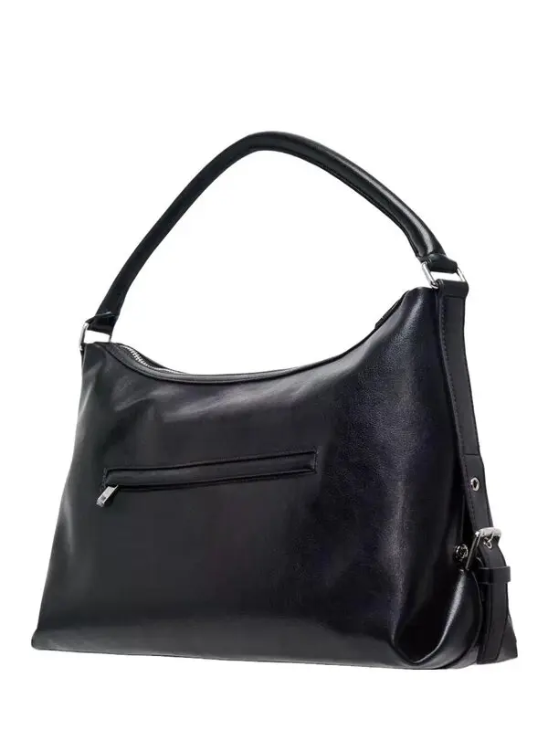 STAND OIL Shoulder Bag With Top Handle And Zip Fastening - Black