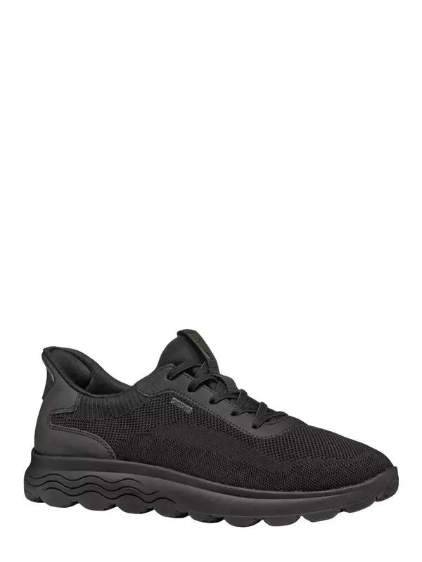 Geox Spherica Plus Textured Sneakers - Black