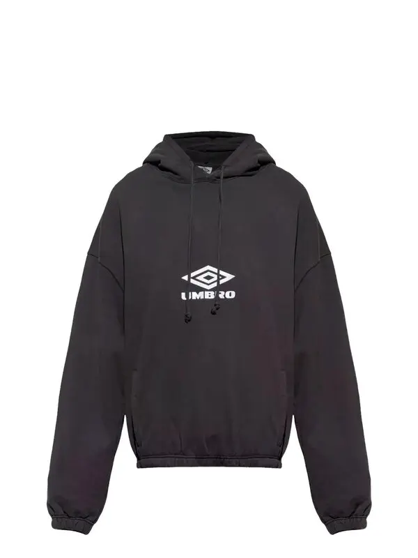 UMBRO Logo-embroidered Hoodie - Black