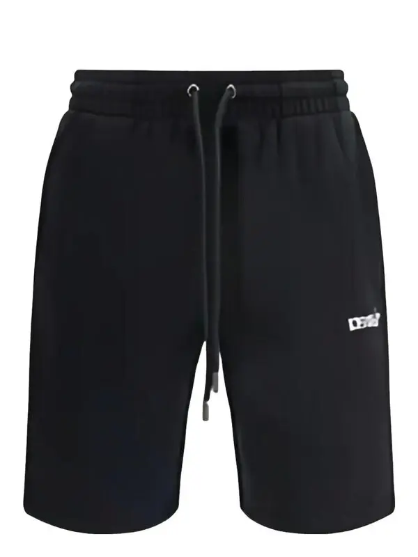Off-White Arrow Print Drawstring Shorts - Black