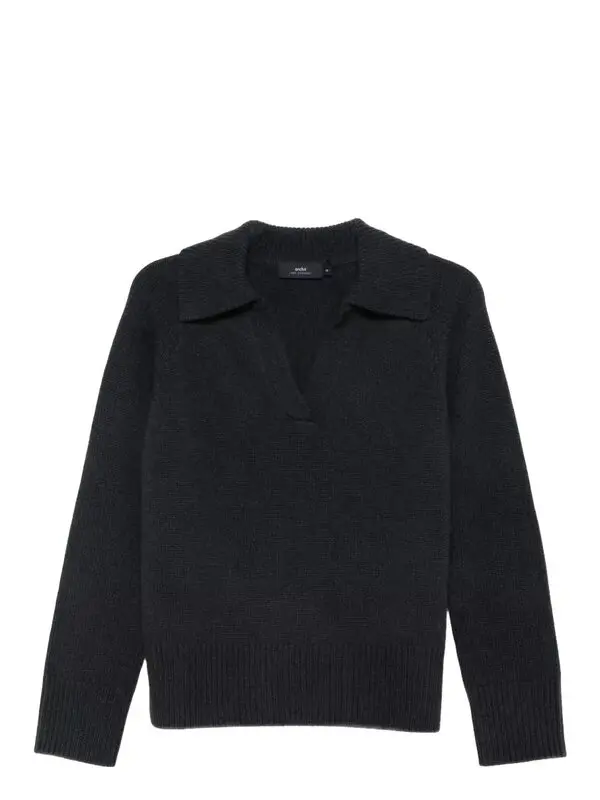 Arch4 V-neck Collared Cashmere Sweater - Blue