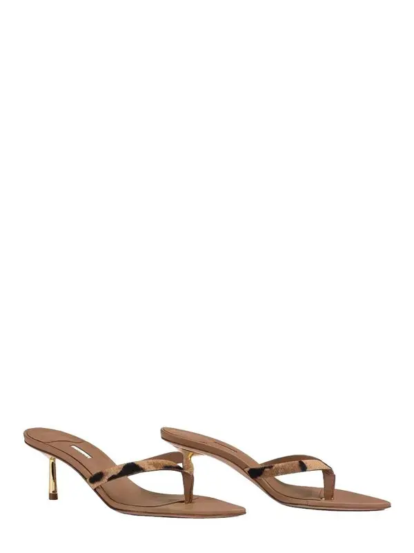 LE SILLA Gisele Heeled Sandals With Animal Print Detail - Neutrals