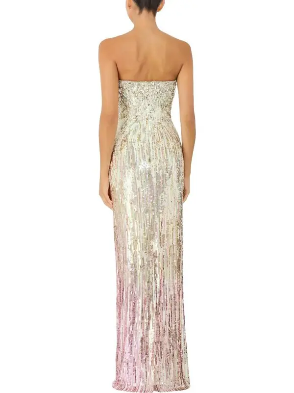 Jenny Packham Cesonia Embellished Maxi Dress - Grey
