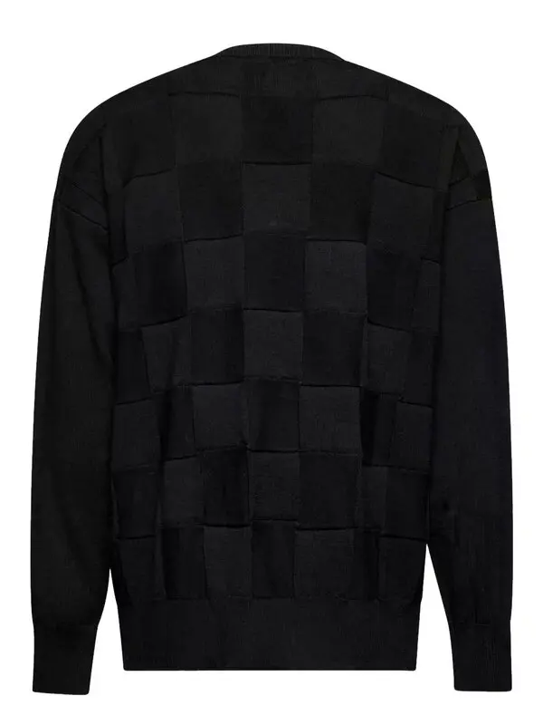 John Richmond Square-panel Merino-wool Jumper - Black