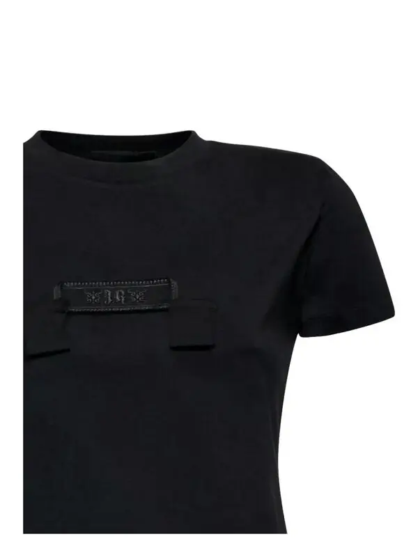 John Richmond Crew Neck T-shirt With Embroidered Detail - Black