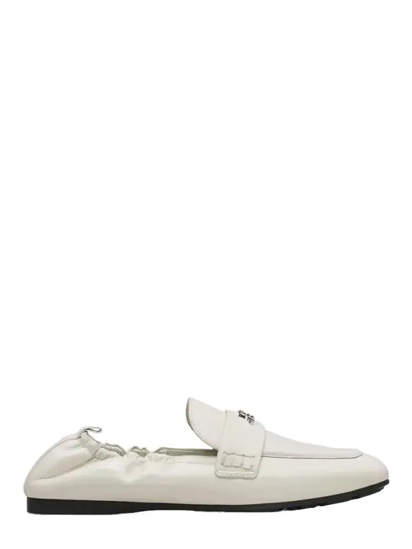 Marc Jacobs Leather Slip-on Loafers With Logo Plaque - Neutrals