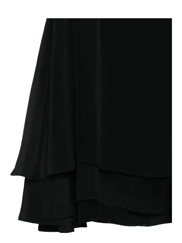 AMI Paris Ruffled Sleeveless Top - Black